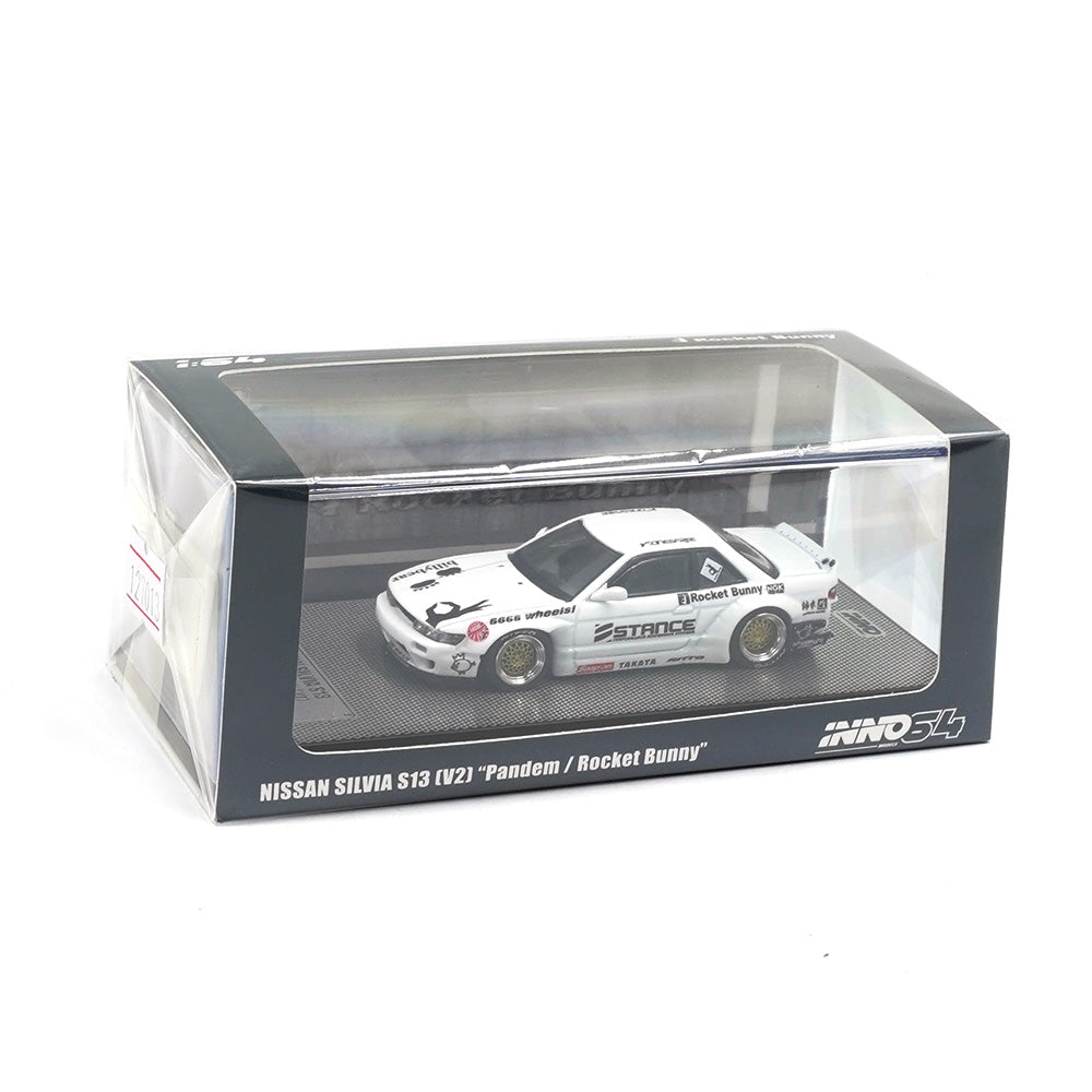 Inno64 Nissan Silvia S13 V2 Pandem Rocket Bunny Enkei White 1:64 ...