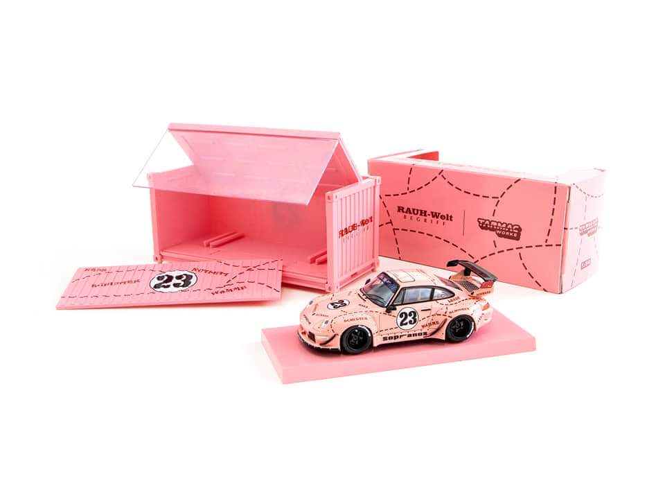 Tarmac Porsche RWB 993 Sopranos Pink Pig with Container 1:64 – DIECAST ...